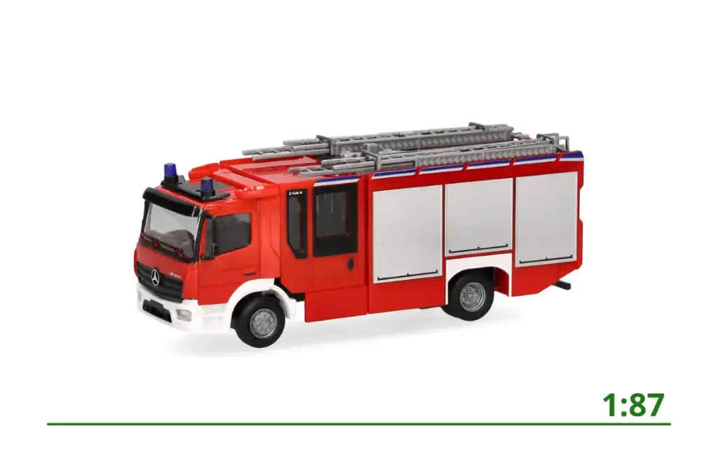 Mercedes-Benz Atego Z-Cab fire engine 1:87 | Miniatuurspecialist.nl
